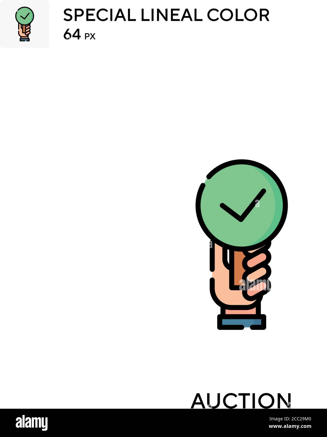Auction Special lineal color vector icon. Auction icons for your ...