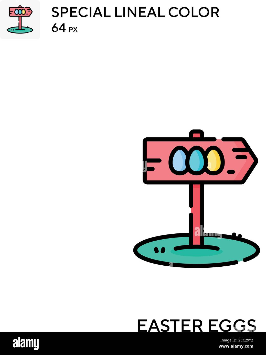 Easter eggs Special lineal color vector icon. Easter eggs icons for your business project Stock ...