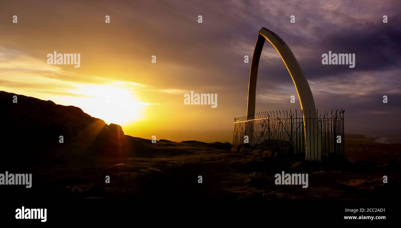View of whale bone at north berwick hi-res stock photography and images ...
