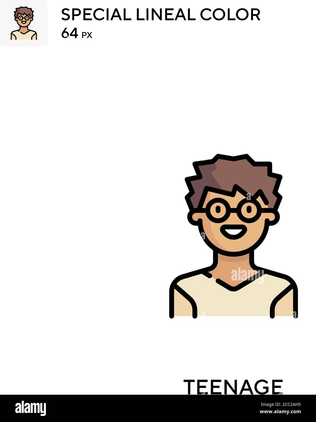Teenage Special lineal color vector icon. Teenage icons for your ...