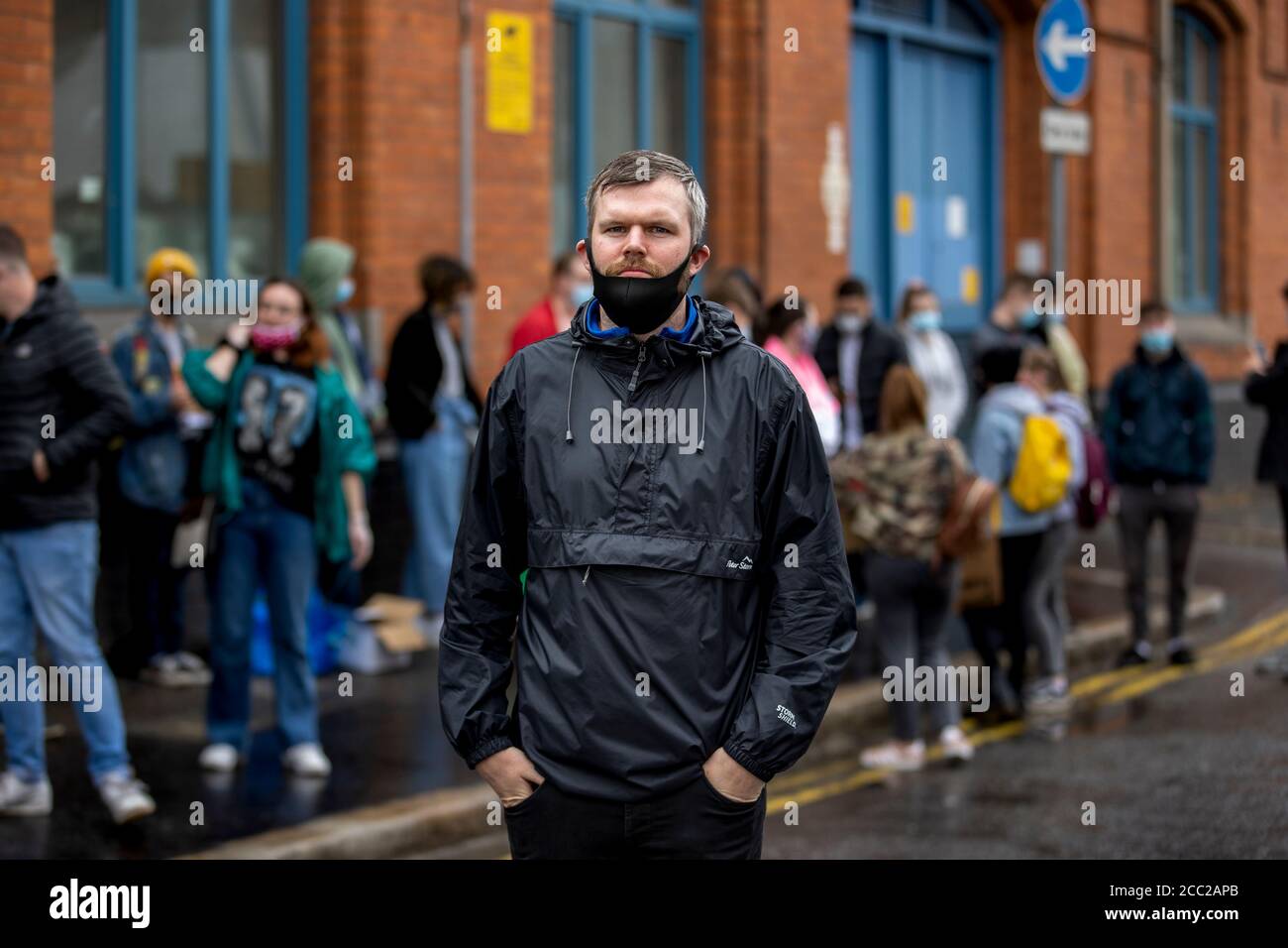Gerry Carroll, People Before Profit MLA, during a protest at the ...