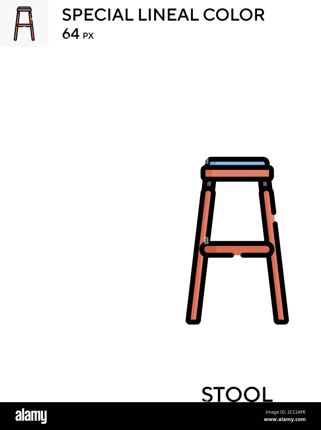 Stool Special lineal color vector icon. Stool icons for your business ...