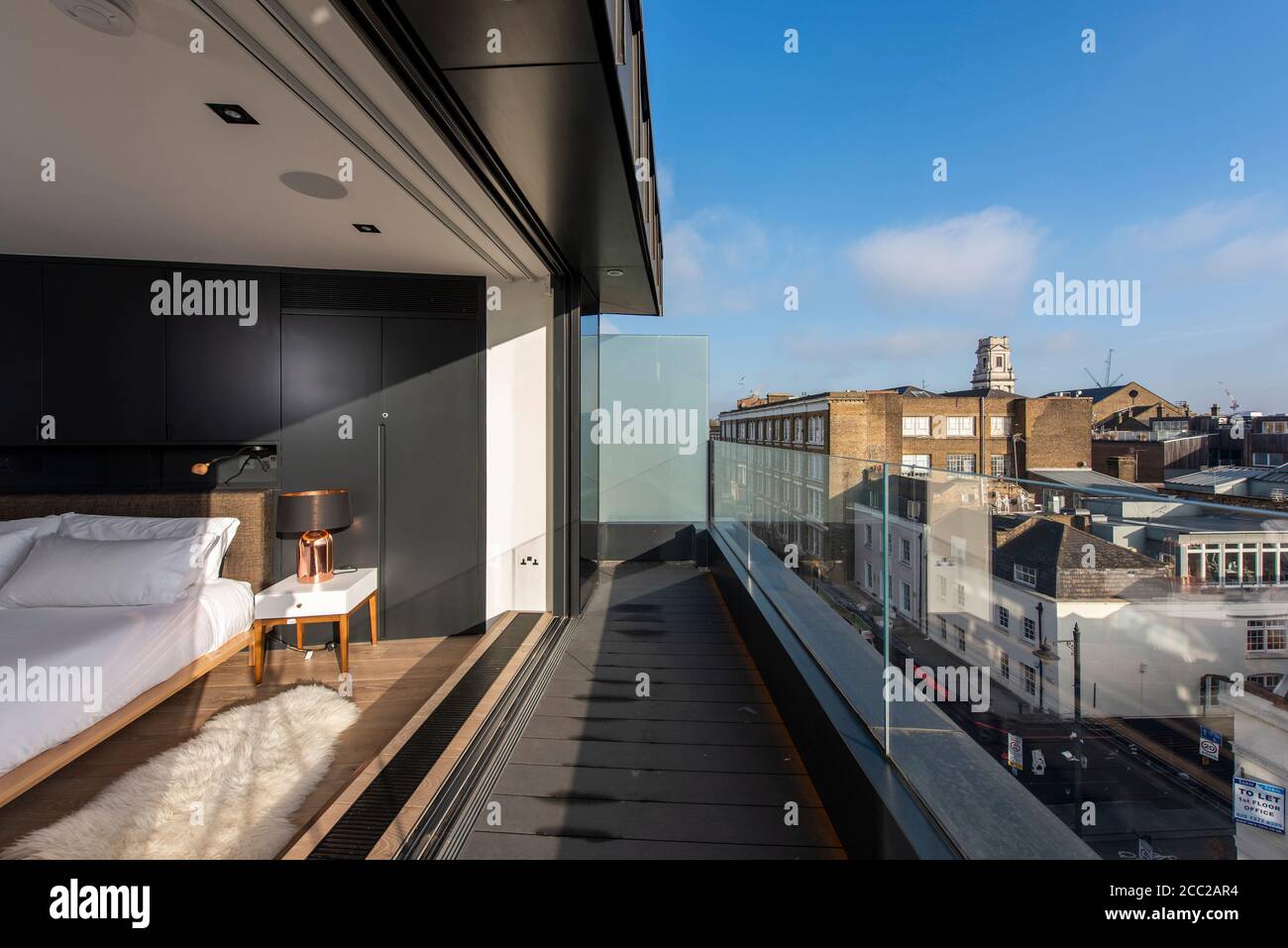 View looking north of bedroom on east elevation, Shoreditch Town Hall ...