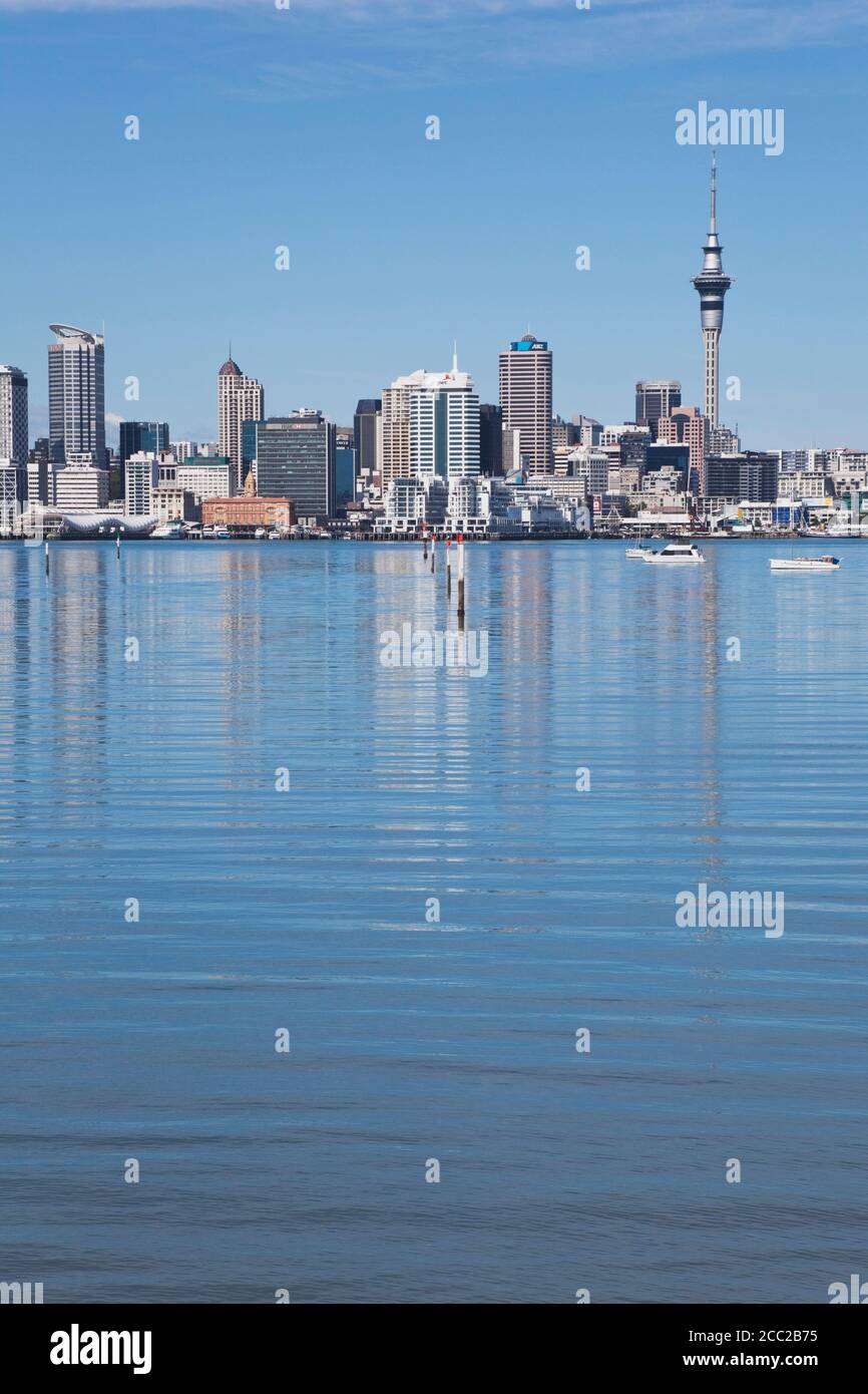 New Zealand, View of Waitemata Harbour Stock Photo - Alamy