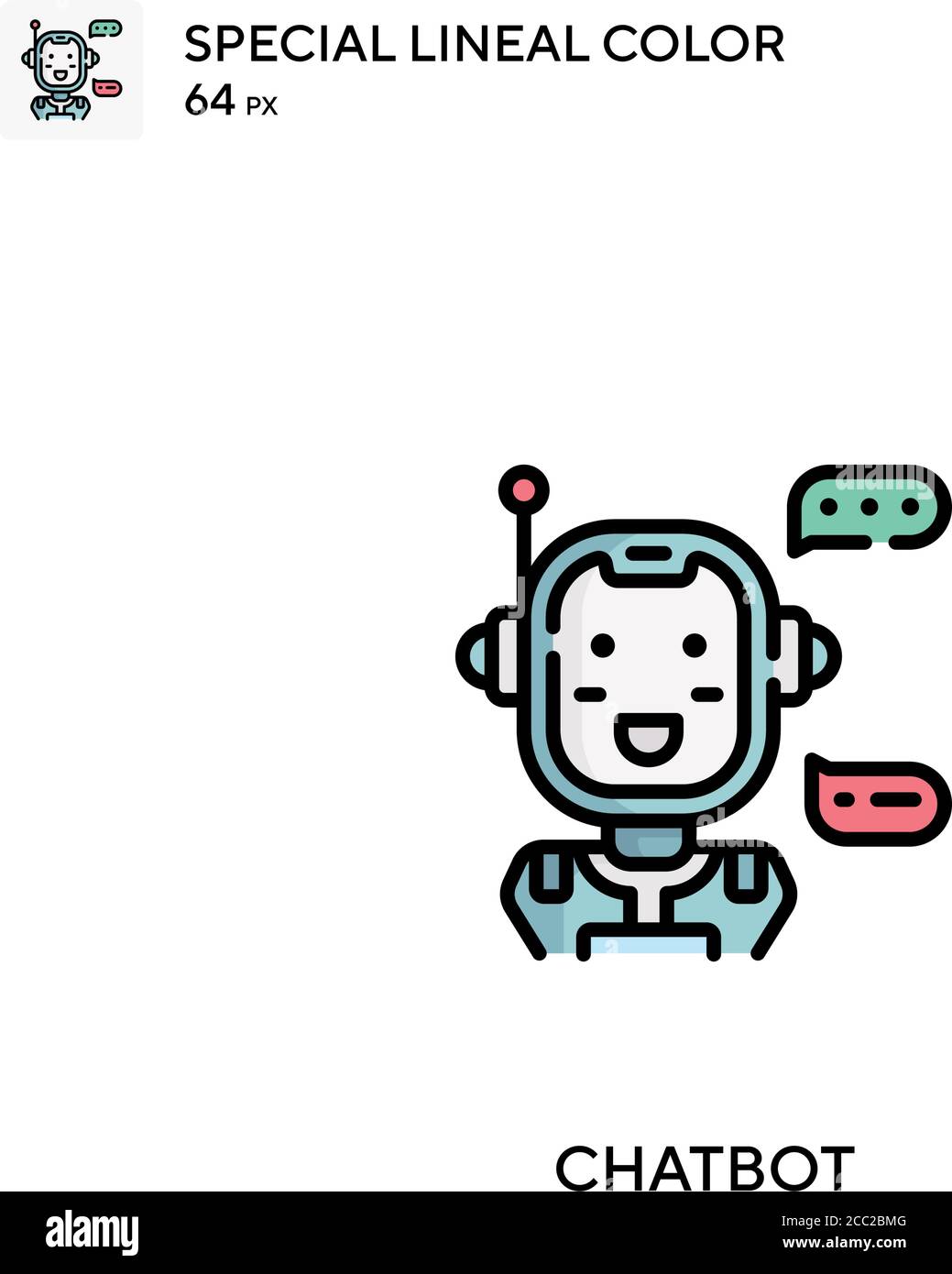 Chatbot Special lineal color vector icon. Chatbot icons for your ...