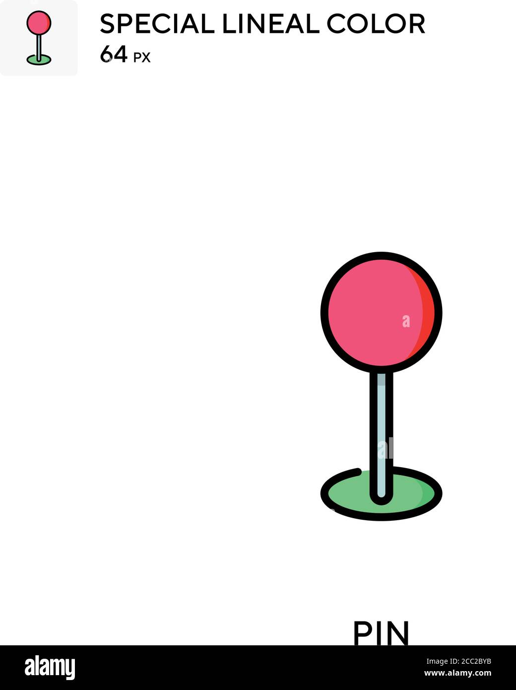 Pin Special lineal color vector icon. Pin icons for your business ...