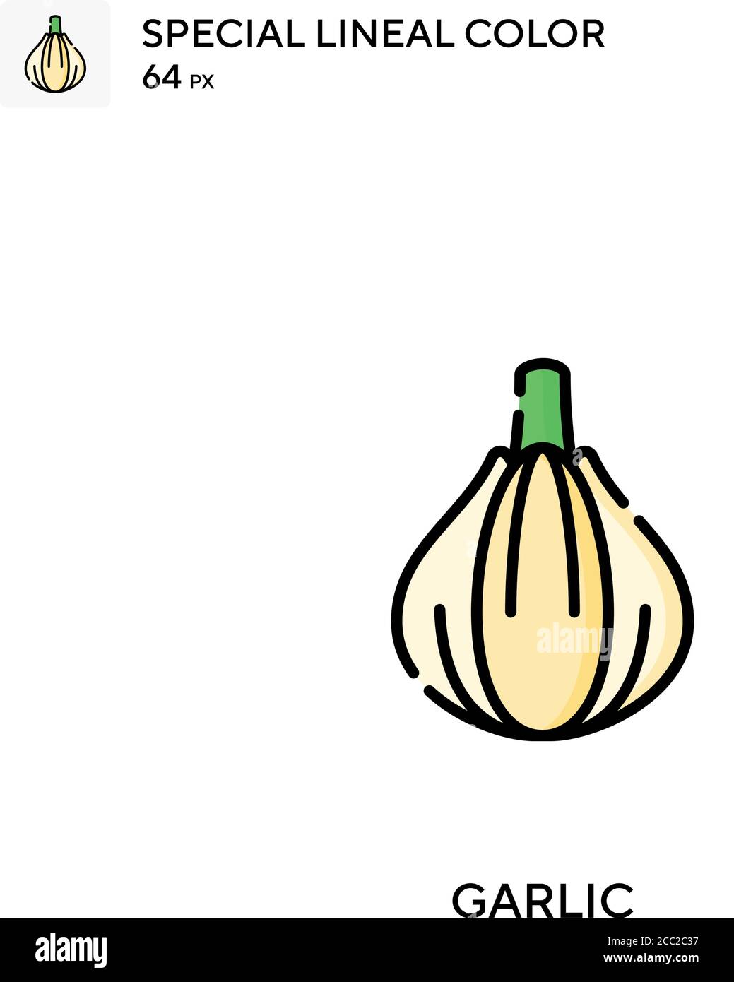 Garlic Special lineal color vector icon. Garlic icons for your business ...