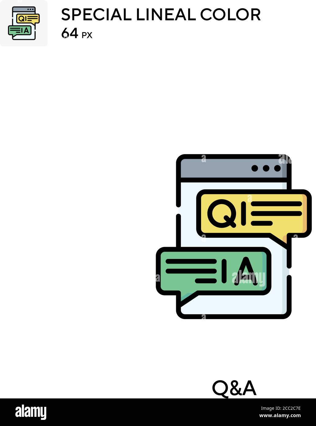 Q&a Special lineal color vector icon. Q&a icons for your business ...