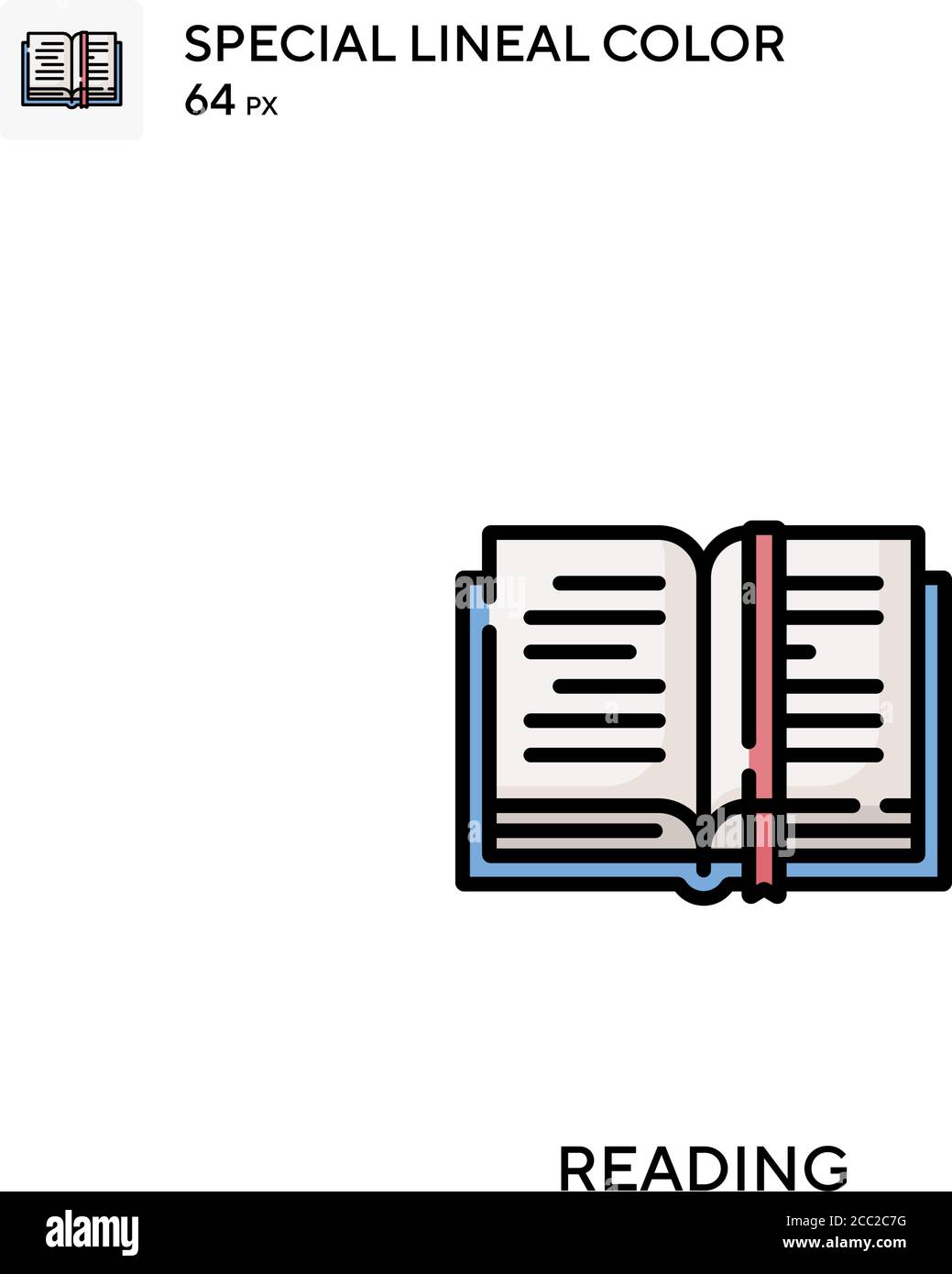 Reading Special lineal color vector icon. Reading icons for your ...