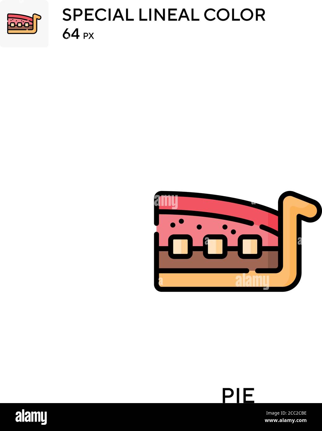 Pie Special lineal color vector icon. Pie icons for your business ...