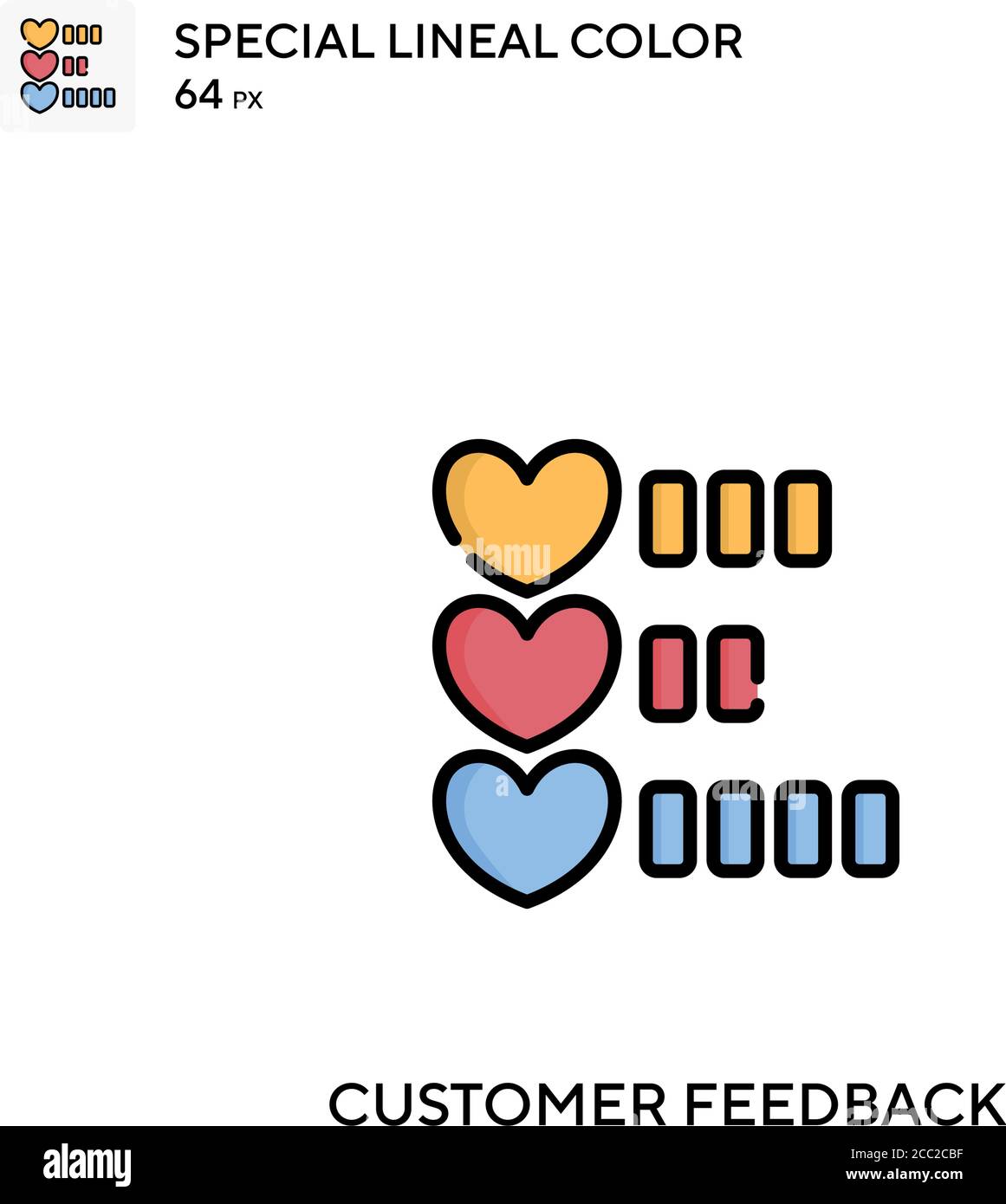 Customer feedback Special lineal color vector icon. Customer feedback ...