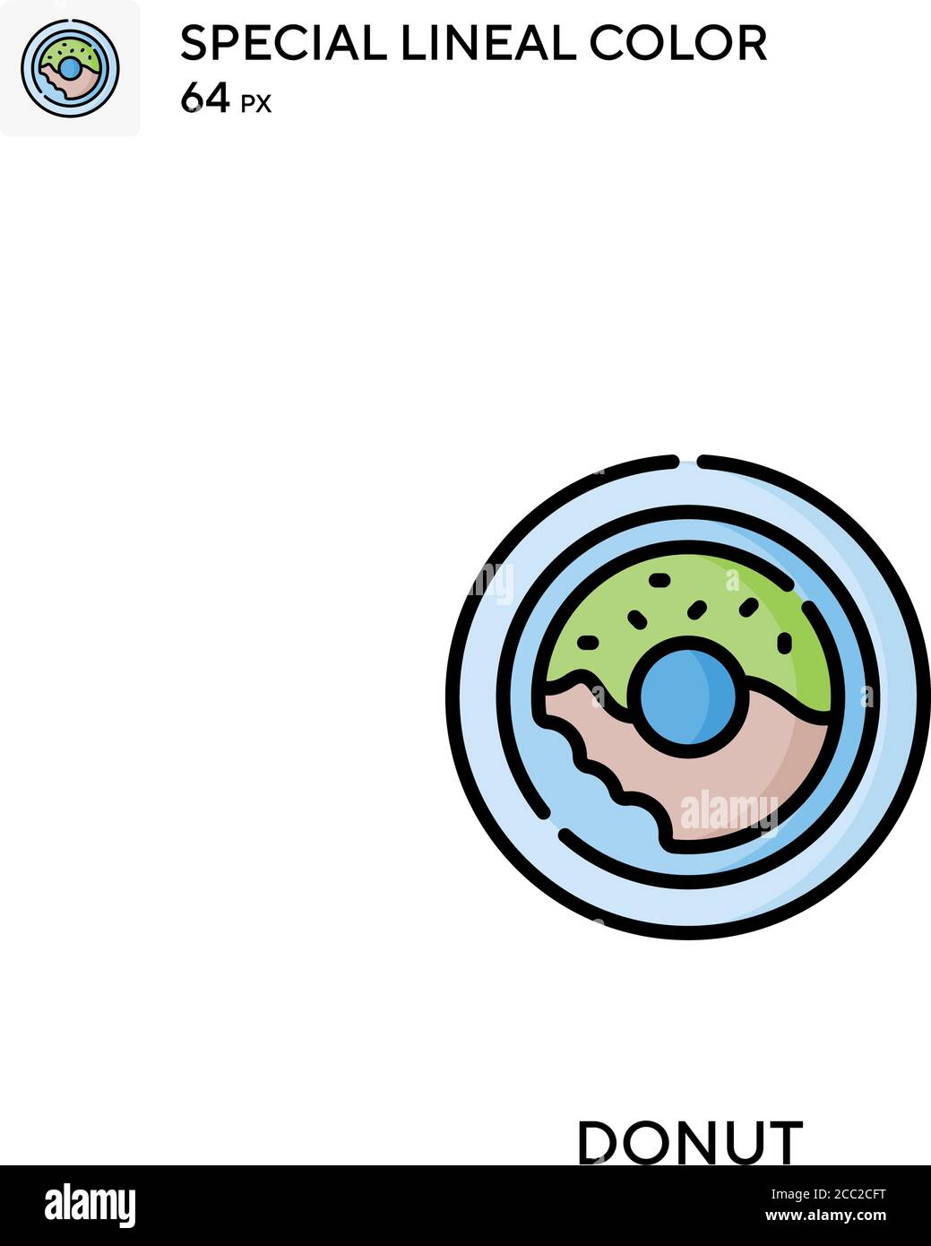 Donut Special lineal color vector icon. Donut icons for your business ...