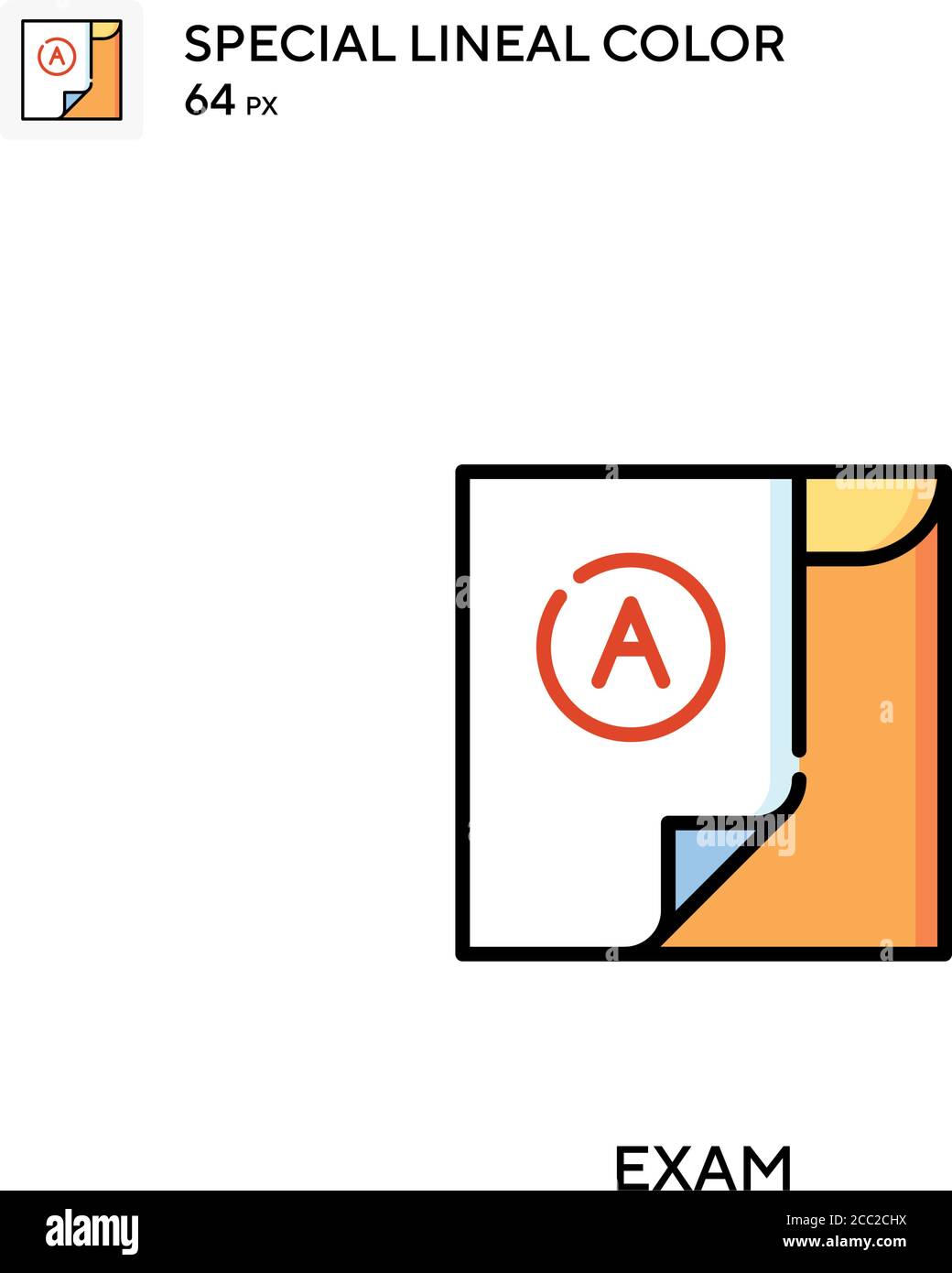 Exam Special lineal color vector icon. Exam icons for your business ... Exam Special lineal color vector icon. Exam icons for your business ...