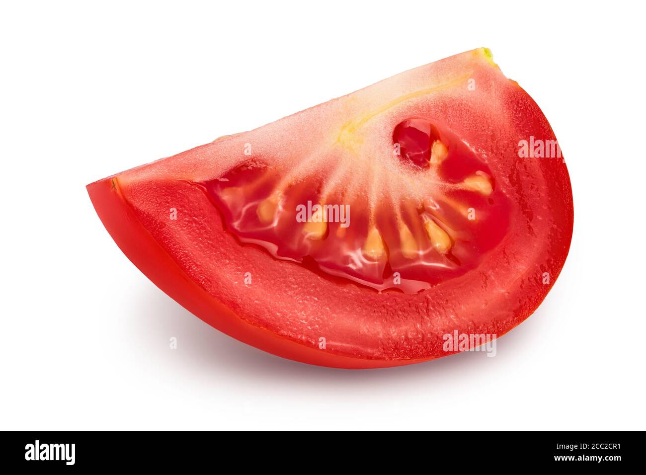 Tomato slice isolated on white background with clipping path and full ...