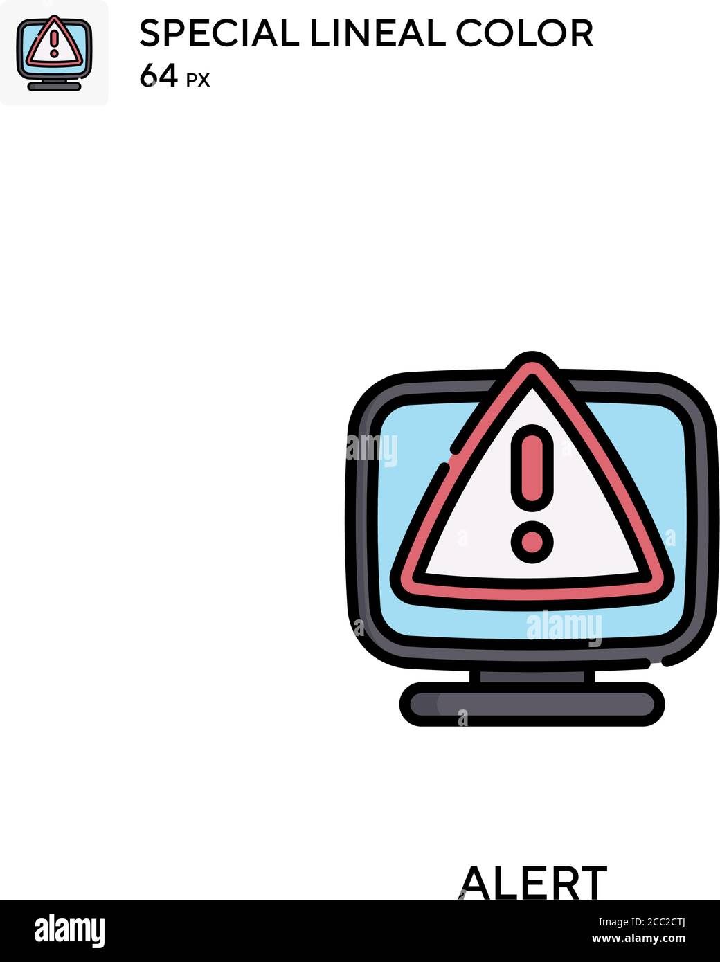 Alert Special lineal color vector icon. Alert icons for your business ...