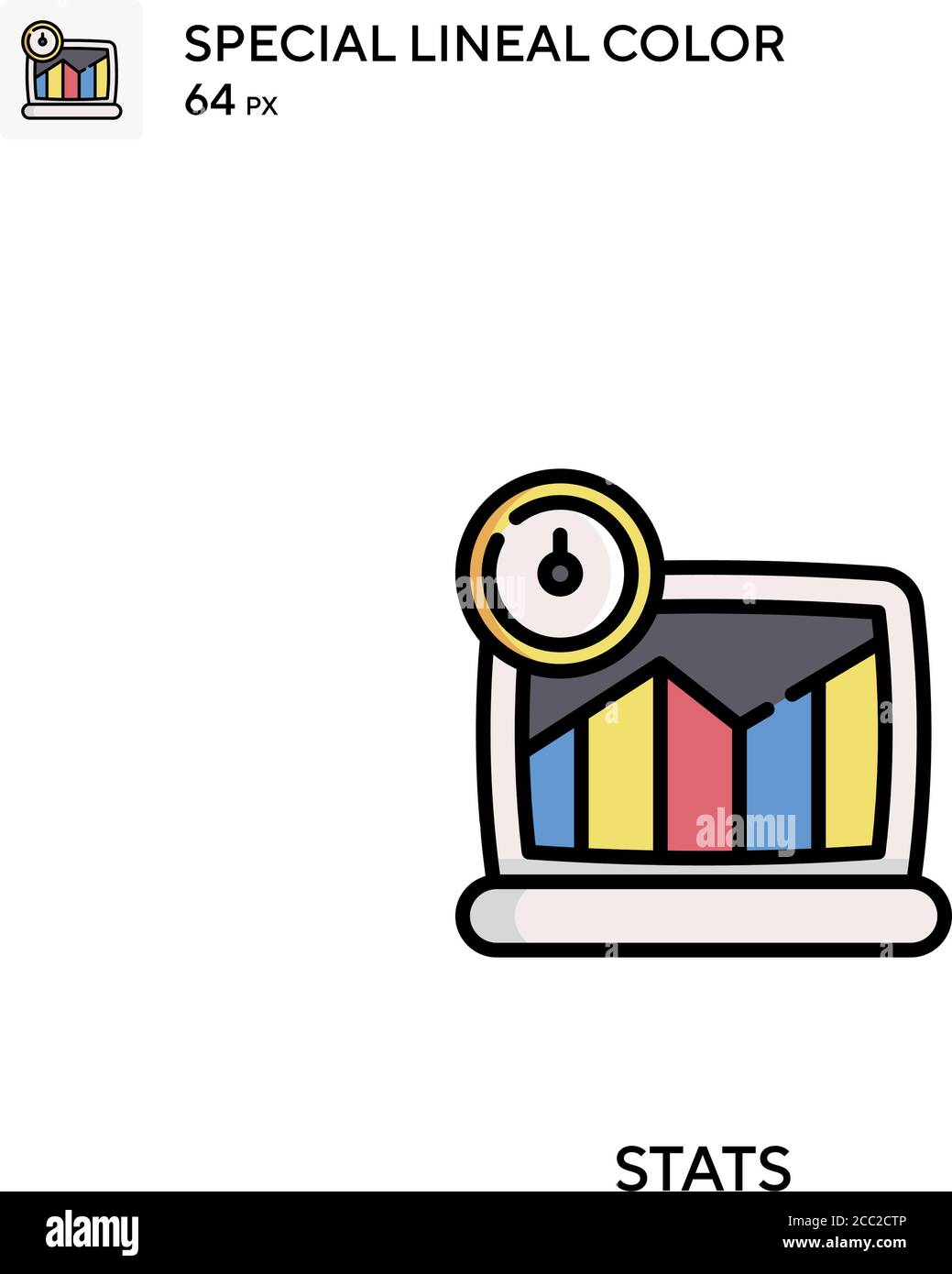 Stats Special lineal color vector icon. Stats icons for your business ...