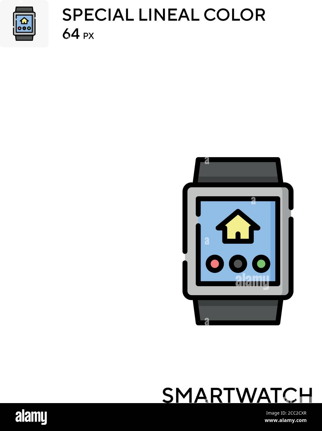 Smartwatch Special lineal color vector icon. Smartwatch icons for your ...