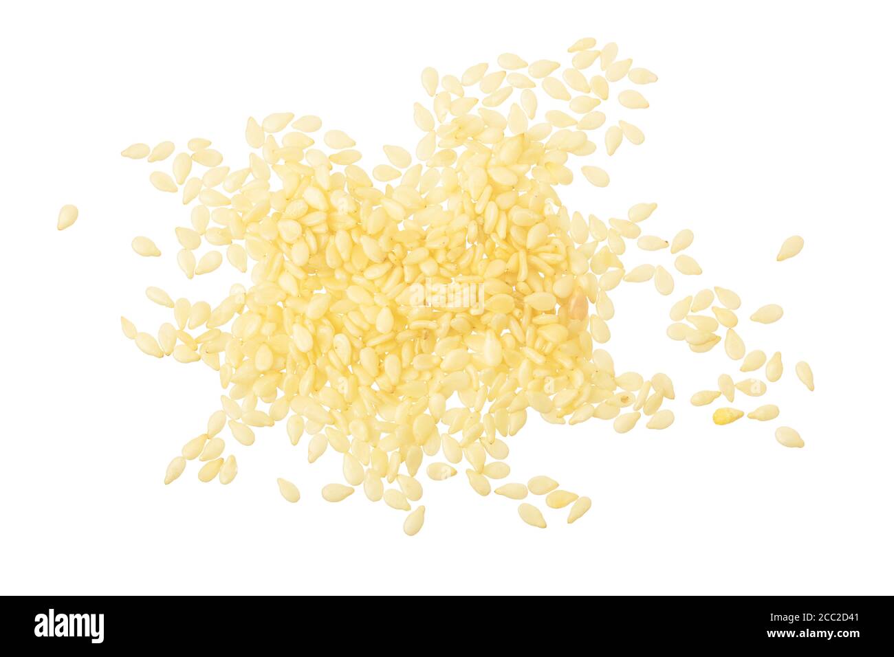 Sesame seeds isolated on white background top view. Flat lay Stock ...