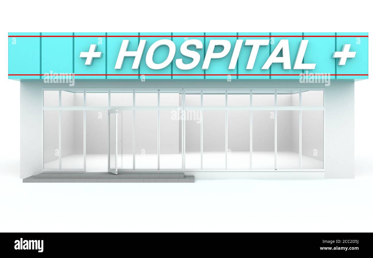3D illustration of a hospital Stock Photo - Alamy