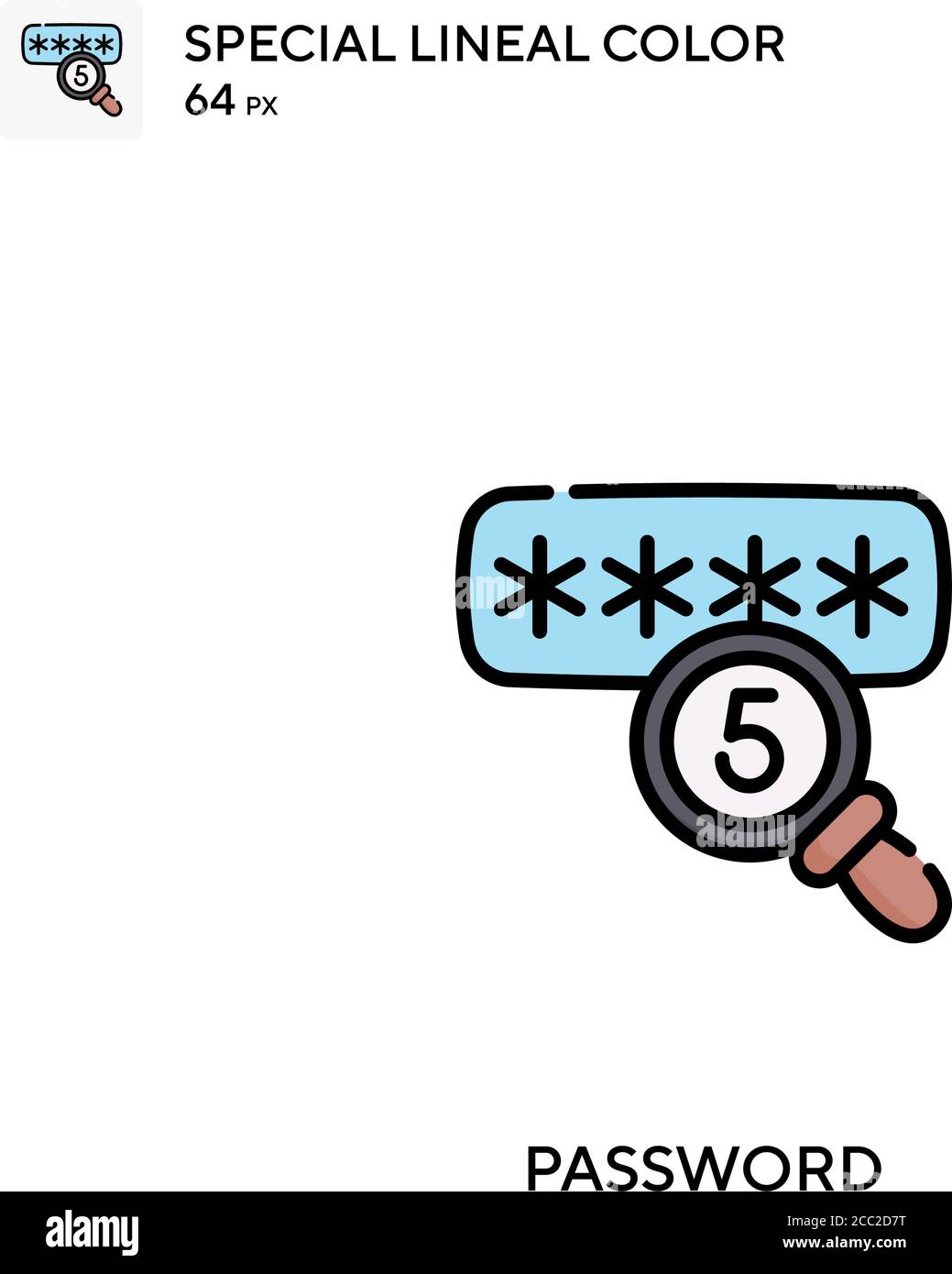 Password Special lineal color vector icon. Password icons for your ...