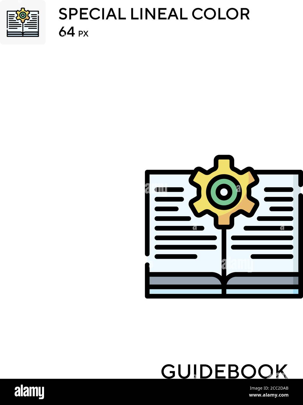 Guidebook Special lineal color vector icon. Guidebook icons for your ...