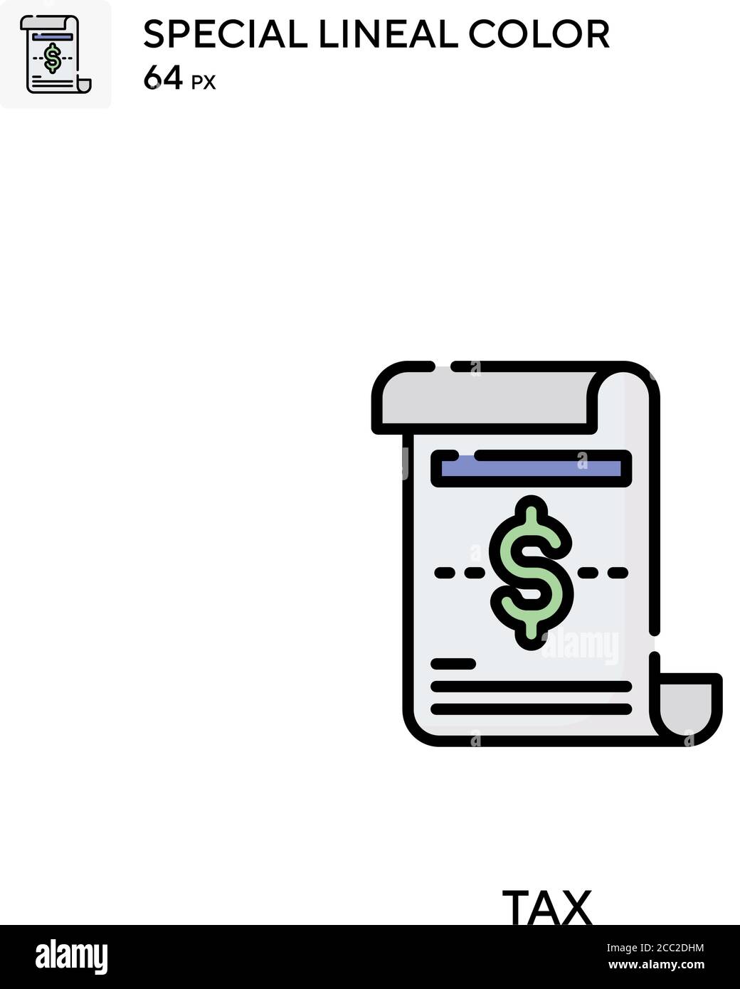 Tax Special lineal color vector icon. Tax icons for your business ...