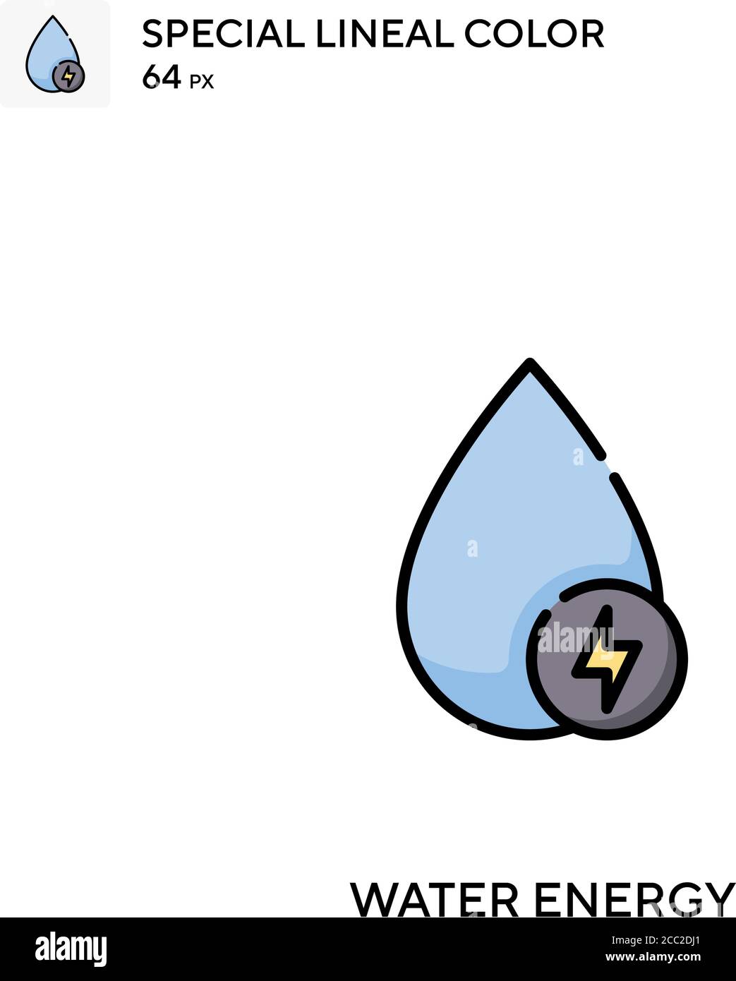 Water energy Special lineal color vector icon. Water energy icons for ...