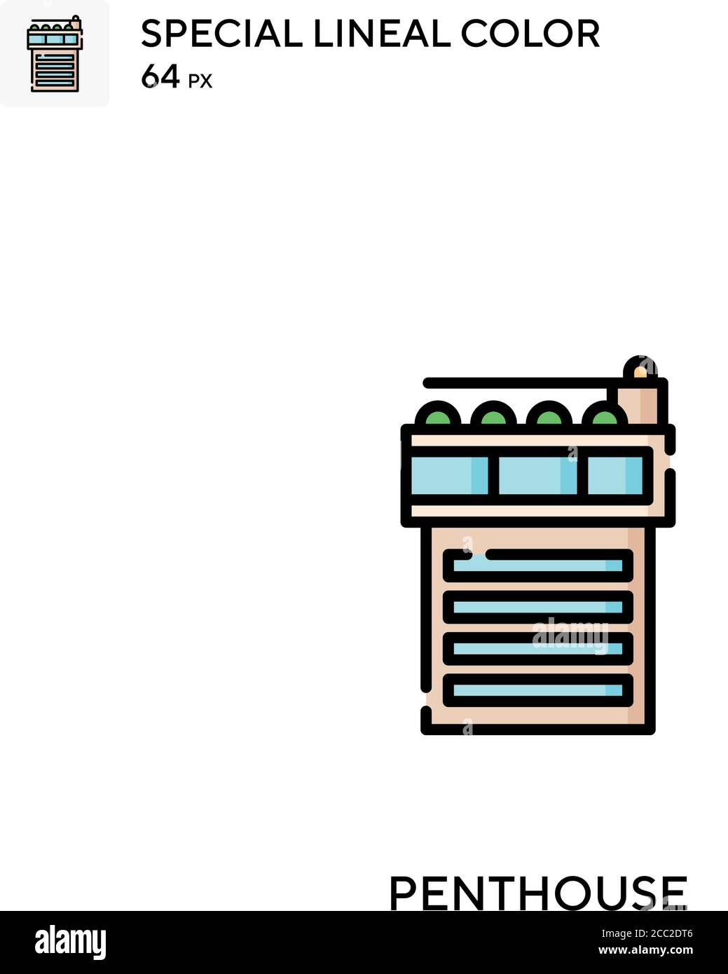 Penthouse Special lineal color vector icon. Penthouse icons for your ... Penthouse Special lineal color vector icon. Penthouse icons for your ...
