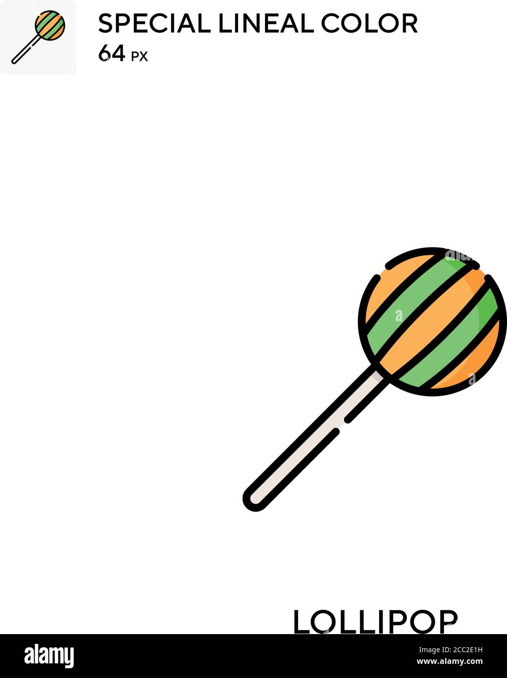 Lollipop Special lineal color vector icon. Lollipop icons for your ...