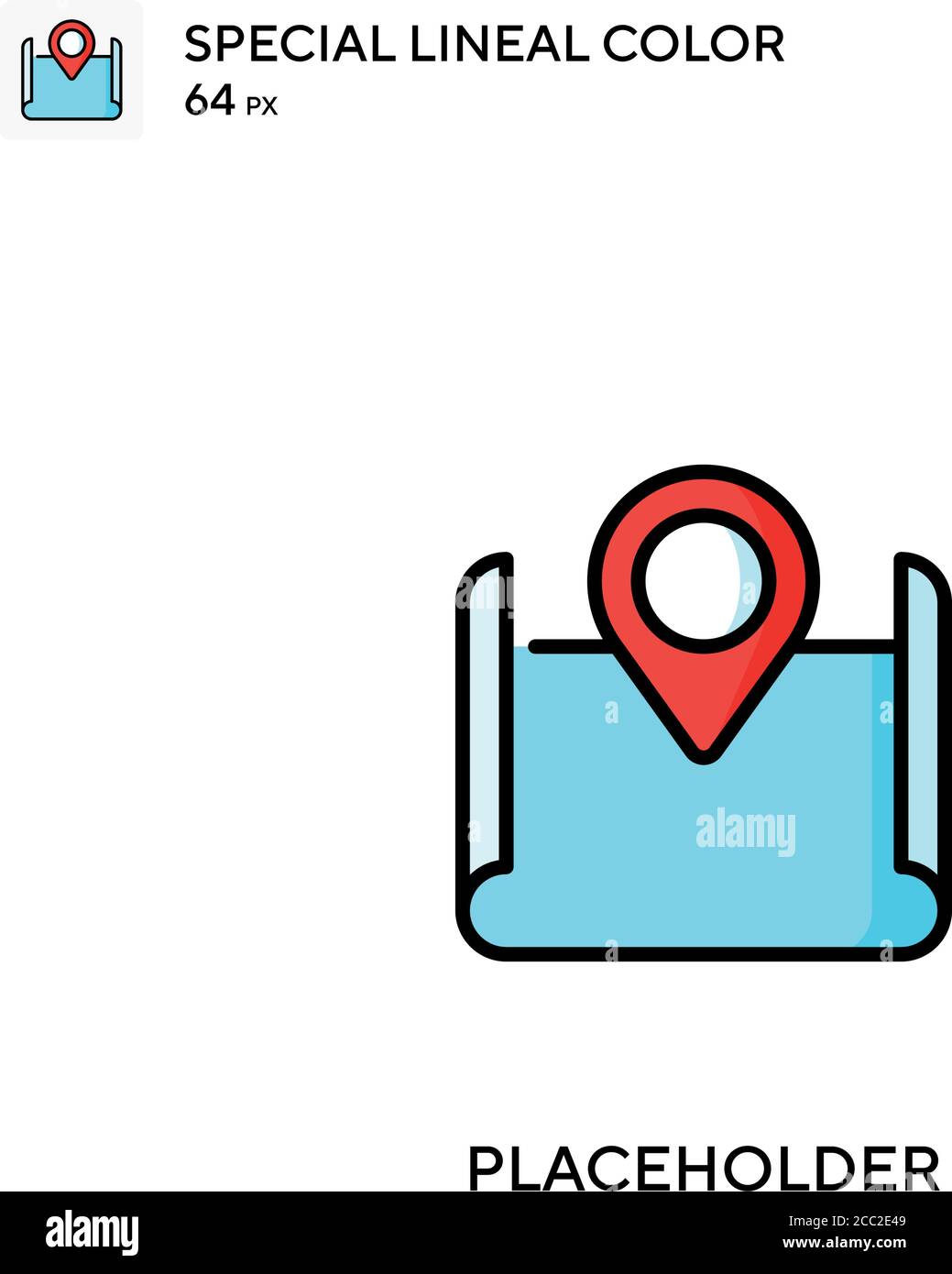 Placeholder Special lineal color vector icon. Placeholder icons for ...