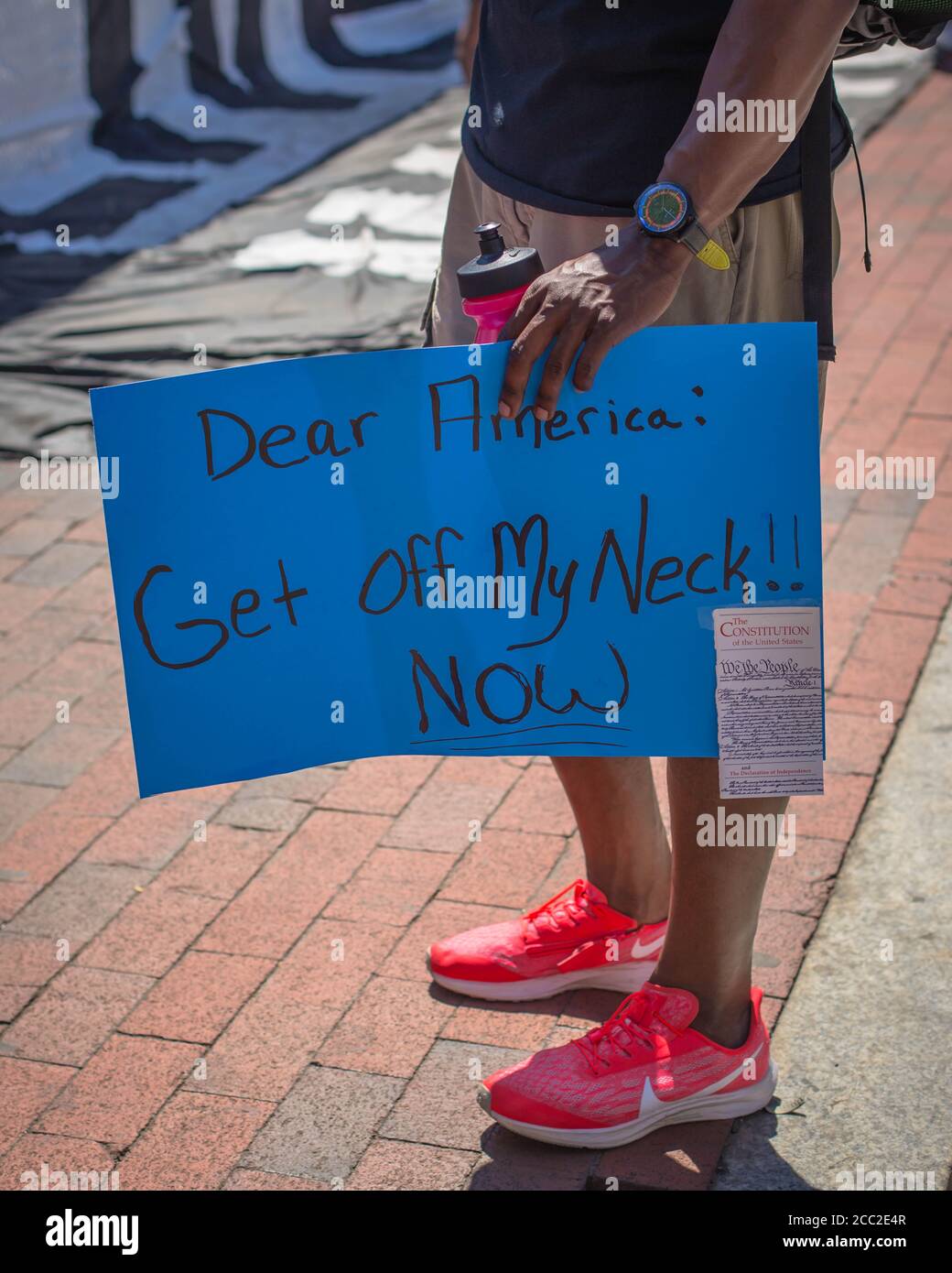 Protestors and protest signs from the Black Lives Matter protest in ...