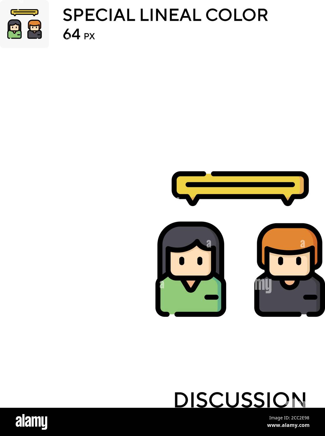 Discussion Special lineal color vector icon. Discussion icons for your ...