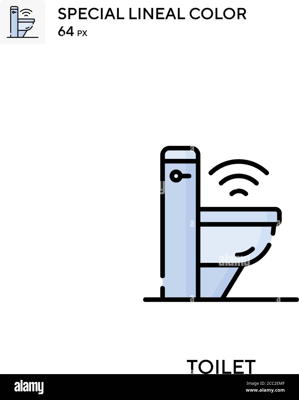 Toilet Special lineal color vector icon. Toilet icons for your business ...