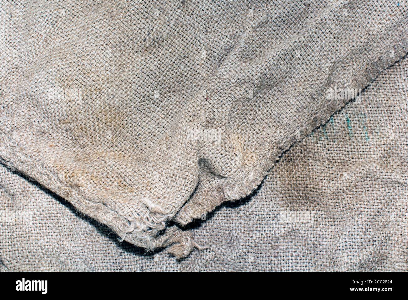 Texture of an old dirty potato sack Stock Photo - Alamy