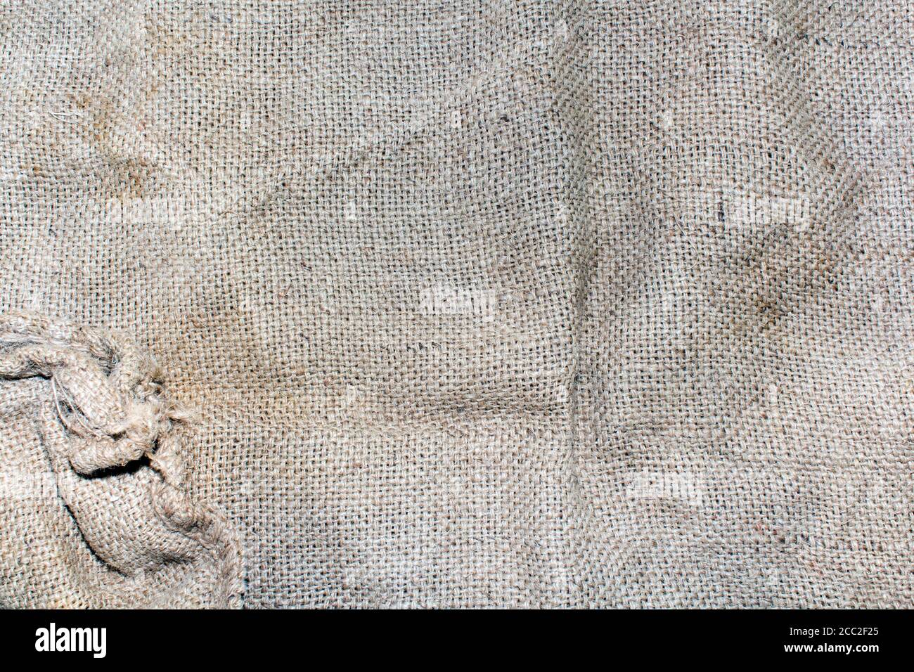 Texture of an old dirty potato sack Stock Photo - Alamy
