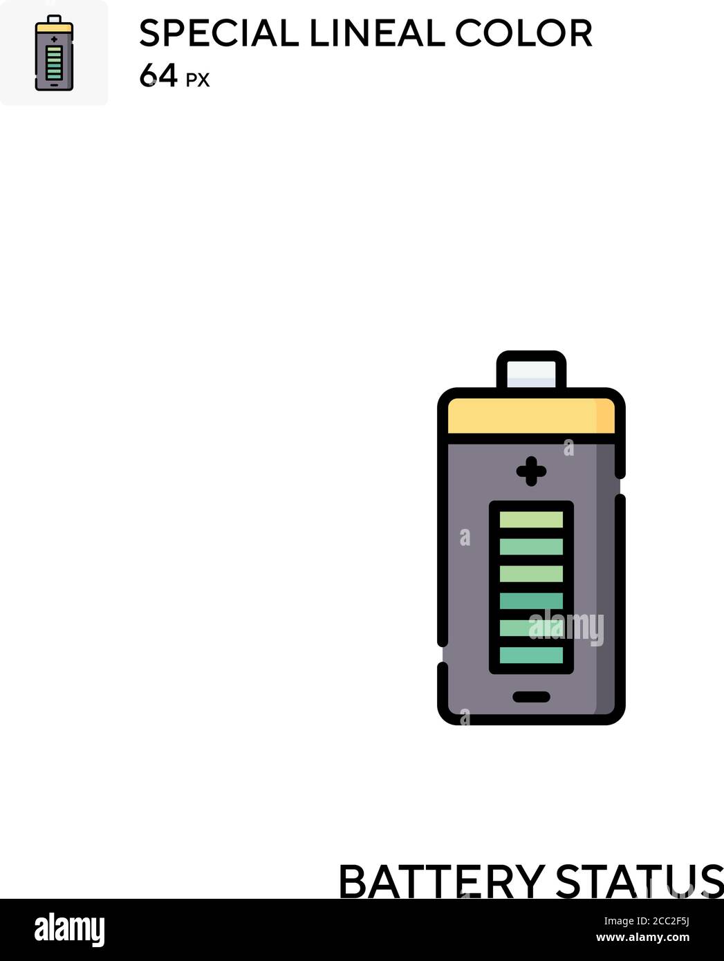Battery status Special lineal color vector icon. Battery status icons ...