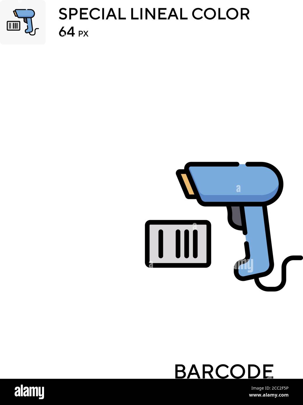 Barcode Special lineal color vector icon. Barcode icons for your ...