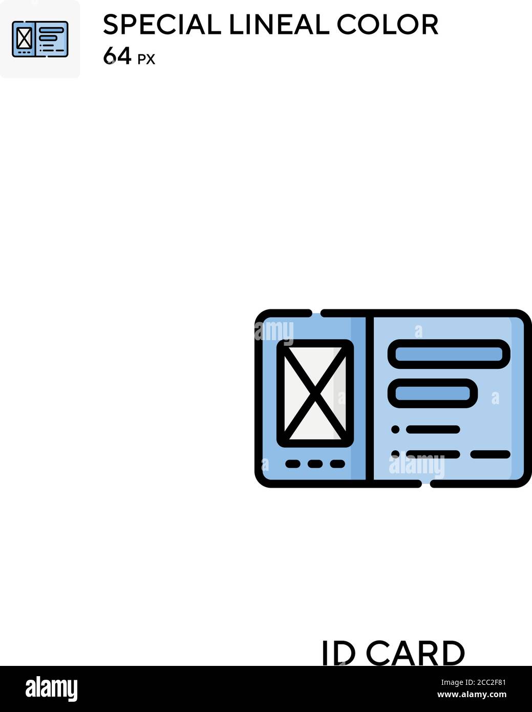 Id card Special lineal color vector icon. Id card icons for your ...