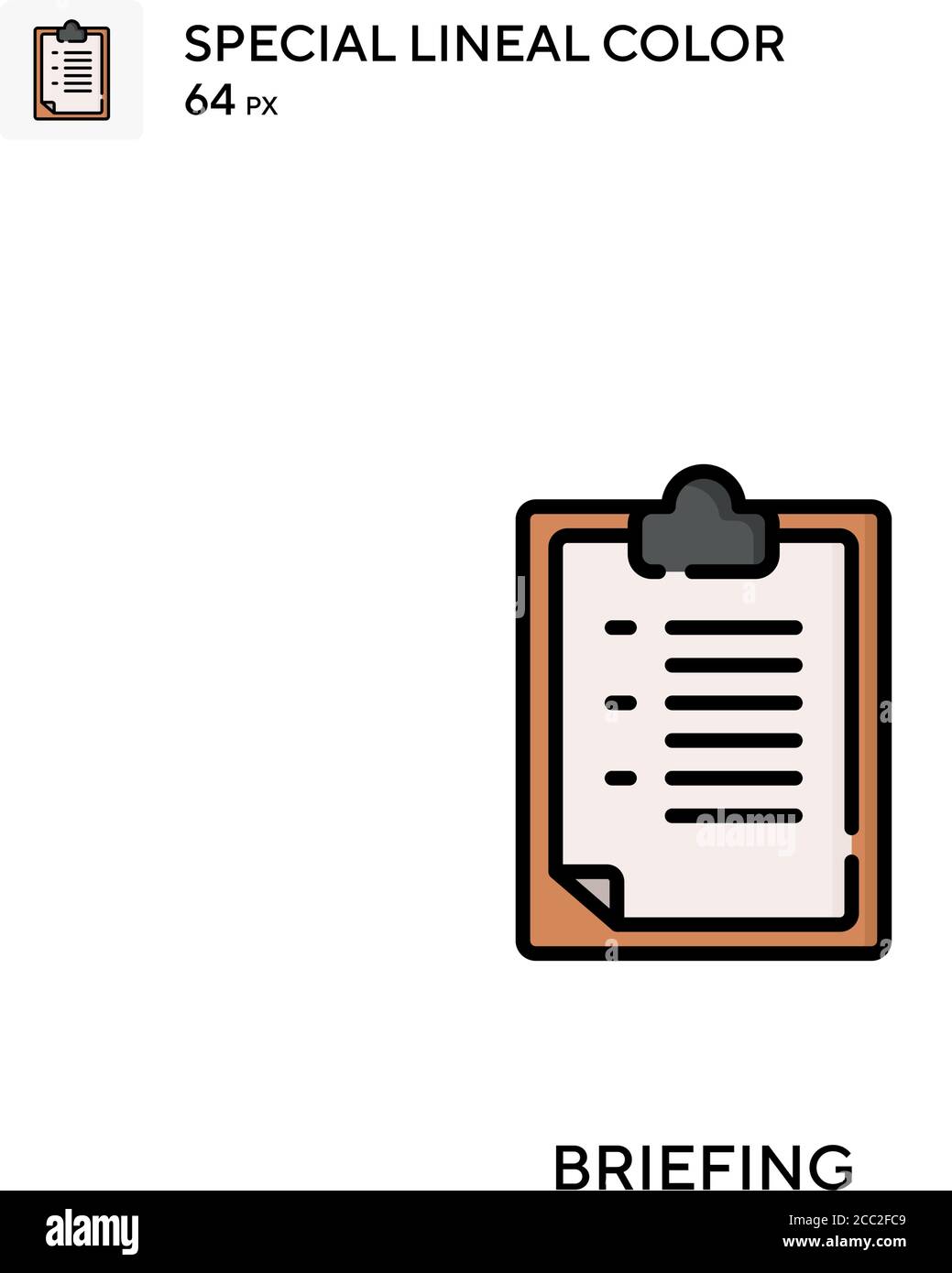 Briefing Special lineal color vector icon. Briefing icons for your ...