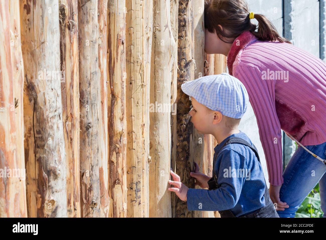 Baby Peeking Over Fence