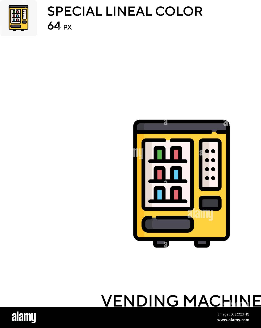 Vending machine Special lineal color vector icon. Vending machine icons ...