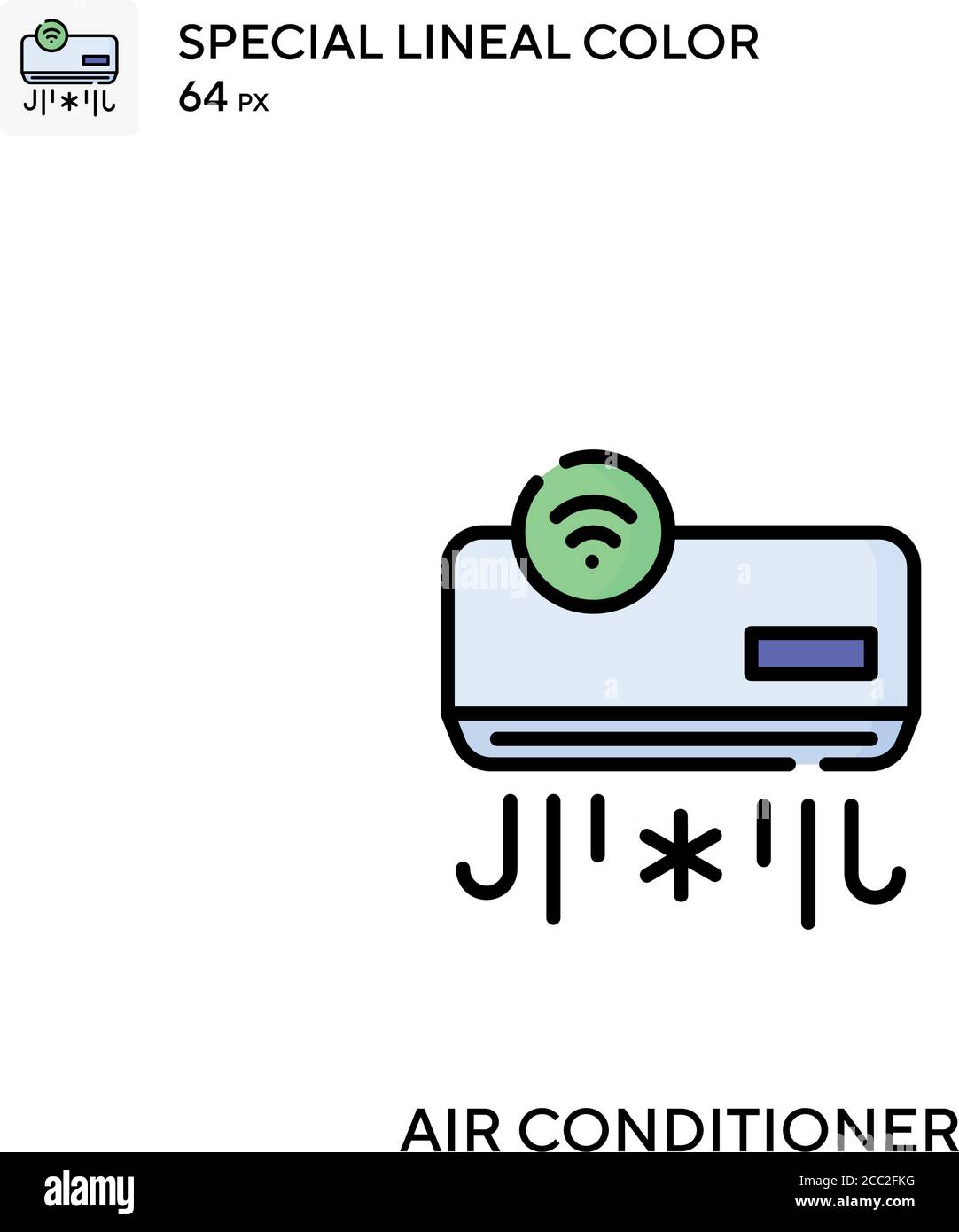Air conditioner Special lineal color vector icon. Air conditioner icons ...