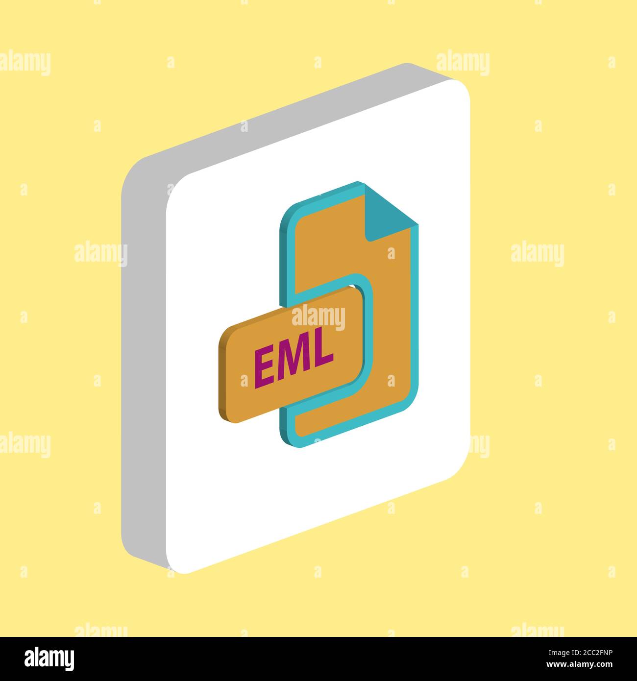 EML document Simple vector icon. Illustration symbol design template ...
