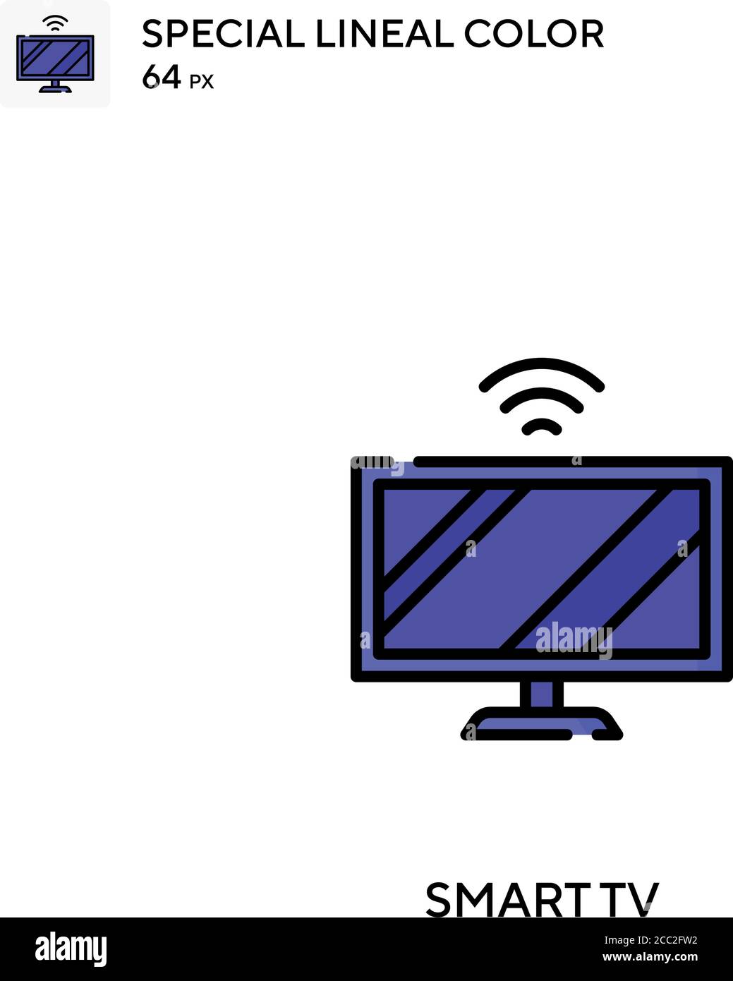Smart tv Special lineal color vector icon. Smart tv icons for your ...