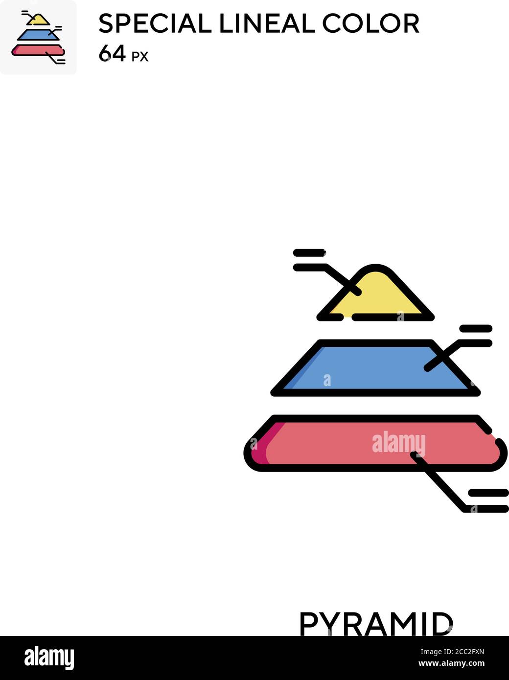 Pyramid Special lineal color vector icon. Pyramid icons for your ...