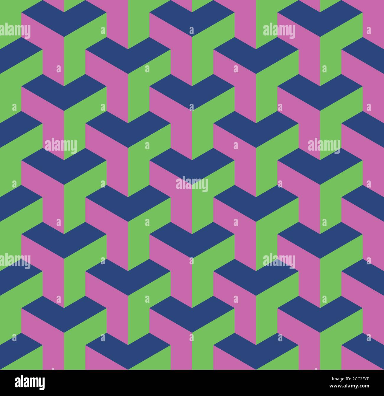 Seamless 3d Geometrical Pattern Of Overlapping Cubes Abstract Design Vector Background In Three