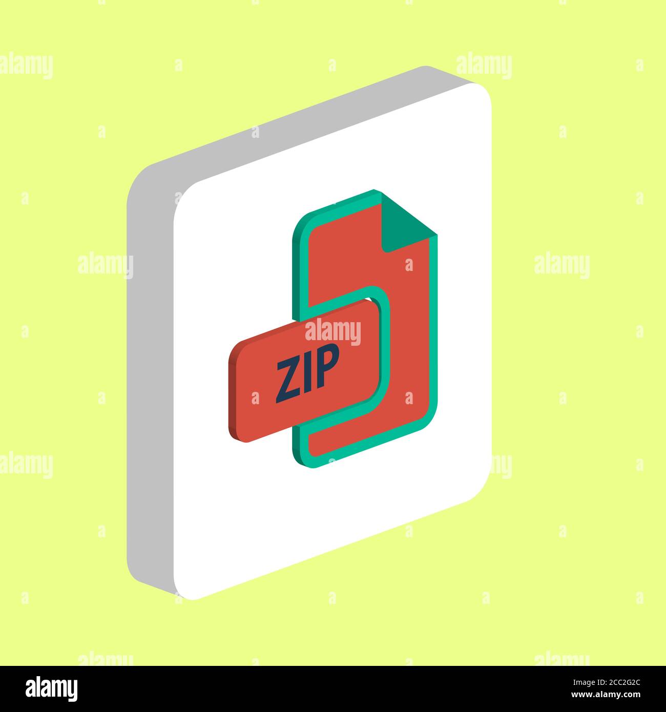 ZIP document Simple vector icon. Illustration symbol design template ...