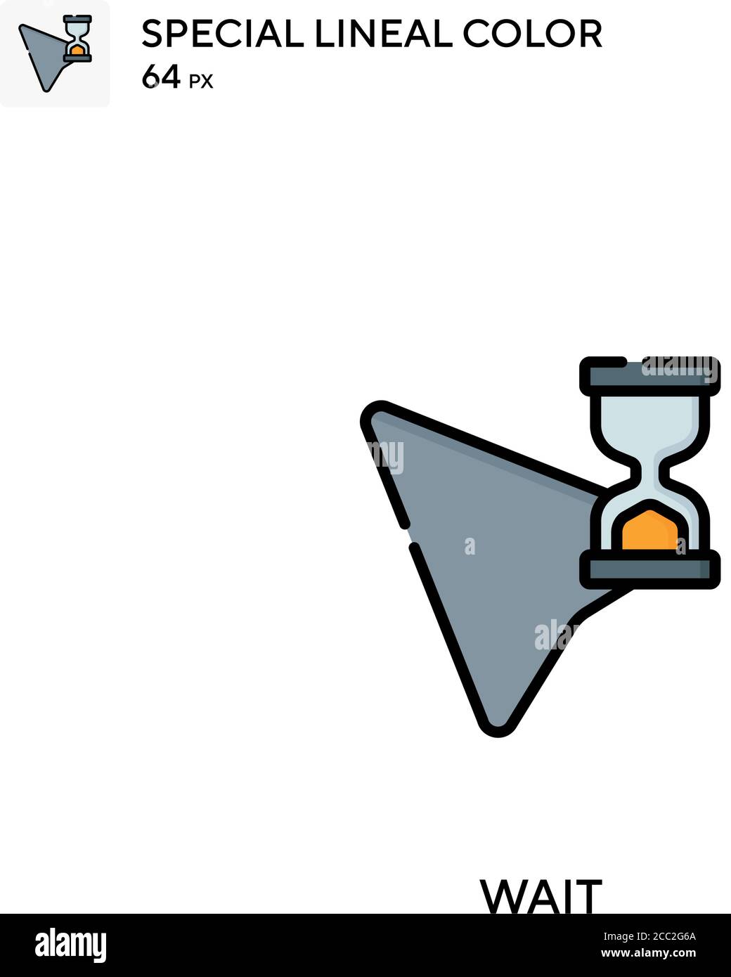 Wait Special lineal color vector icon. Wait icons for your business ...