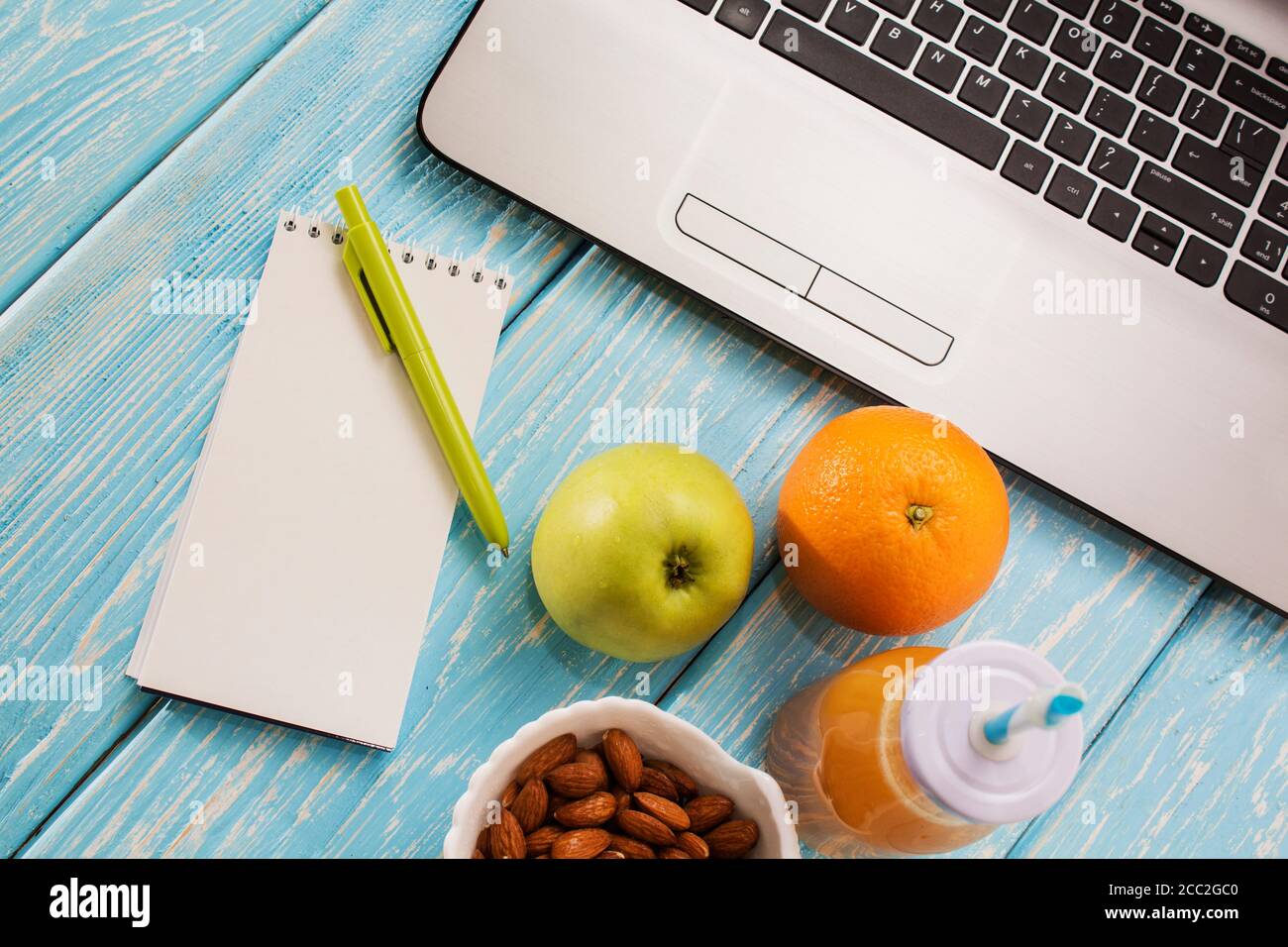 Orange juice and notebook hi-res stock photography and images - Alamy