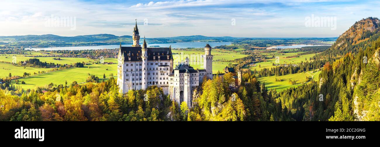 Neuschwanstein castle in a summer day in Germany Stock Photo - Alamy